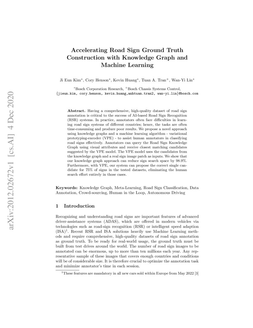 Accelerating Road Sign Ground Truth Construction with Knowledge Graph ...
