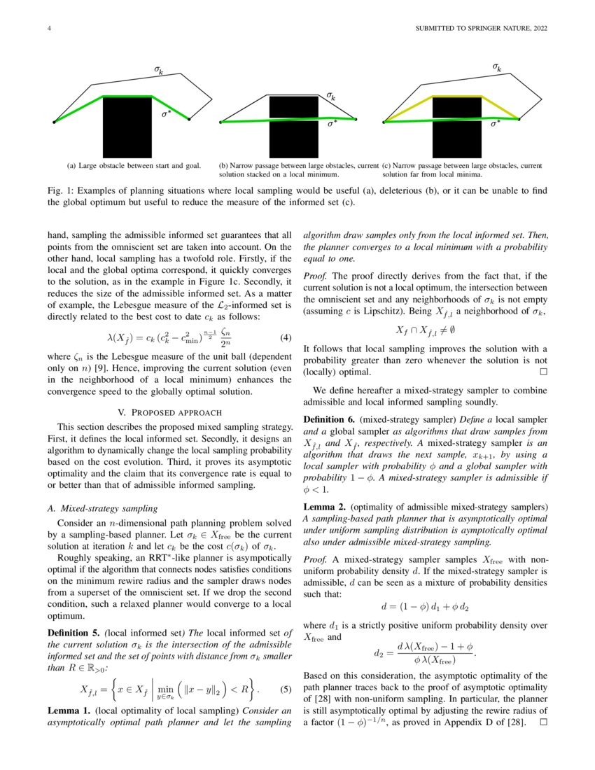 Accelerating Sampling Based Optimal Path Planning Via Adaptive Informed Sampling Deepai