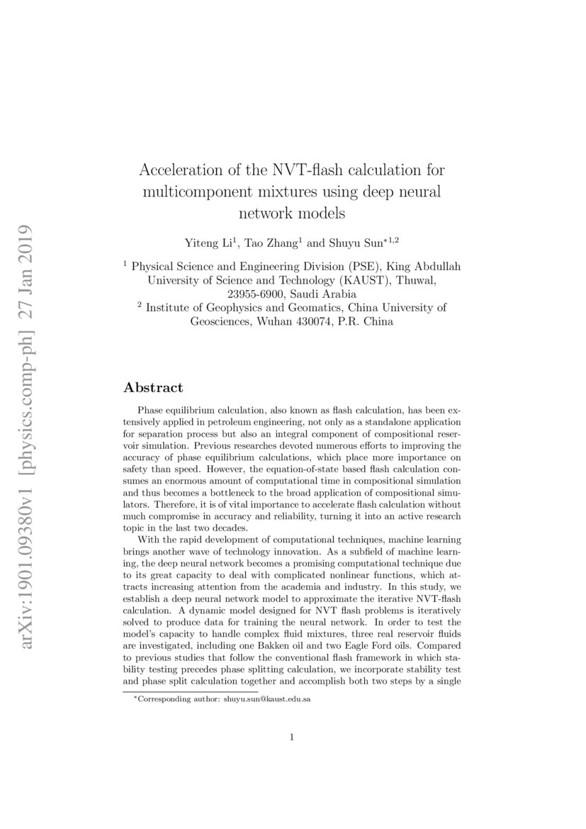 Acceleration of the NVT-flash calculation for multicomponent mixtures using deep neural network ...