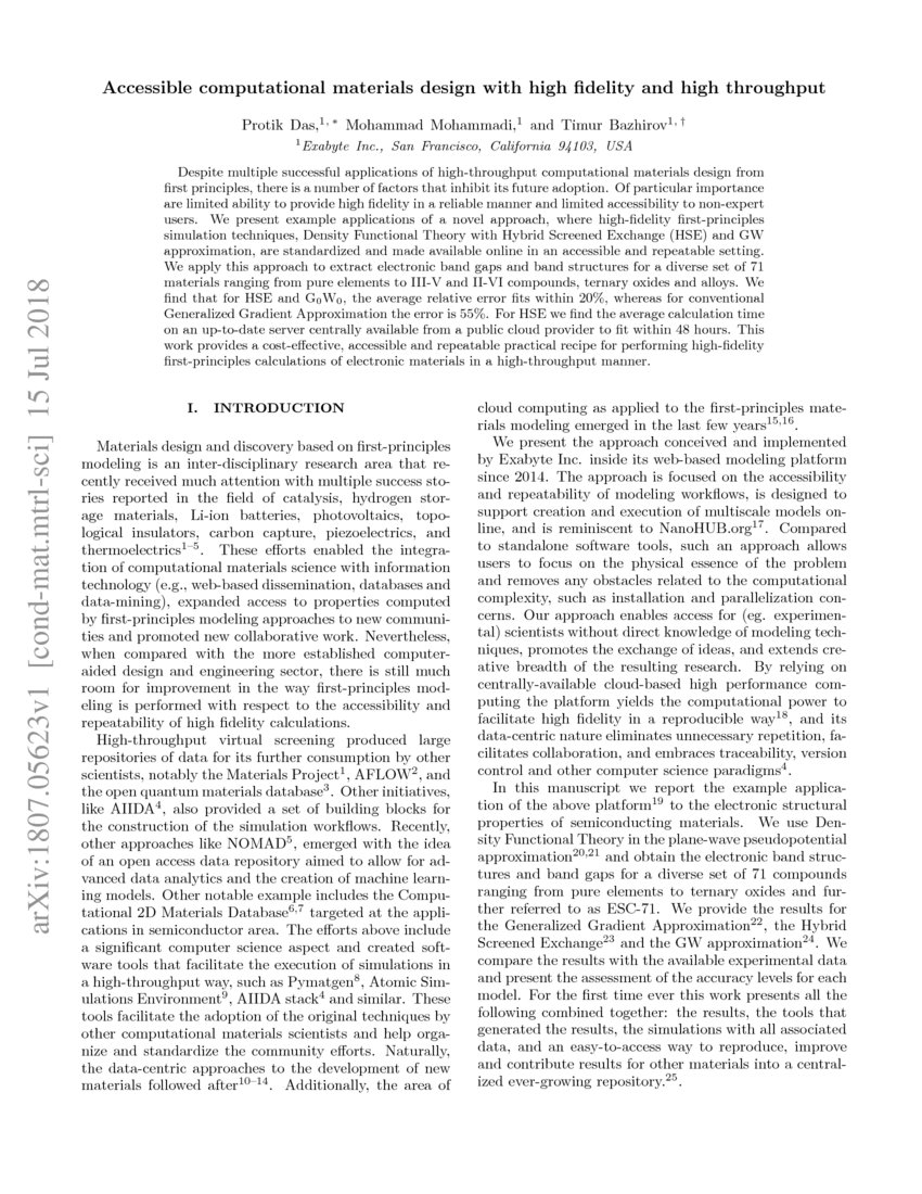 Accessible Computational Materials Design With High Fidelity And High Throughput Deepai
