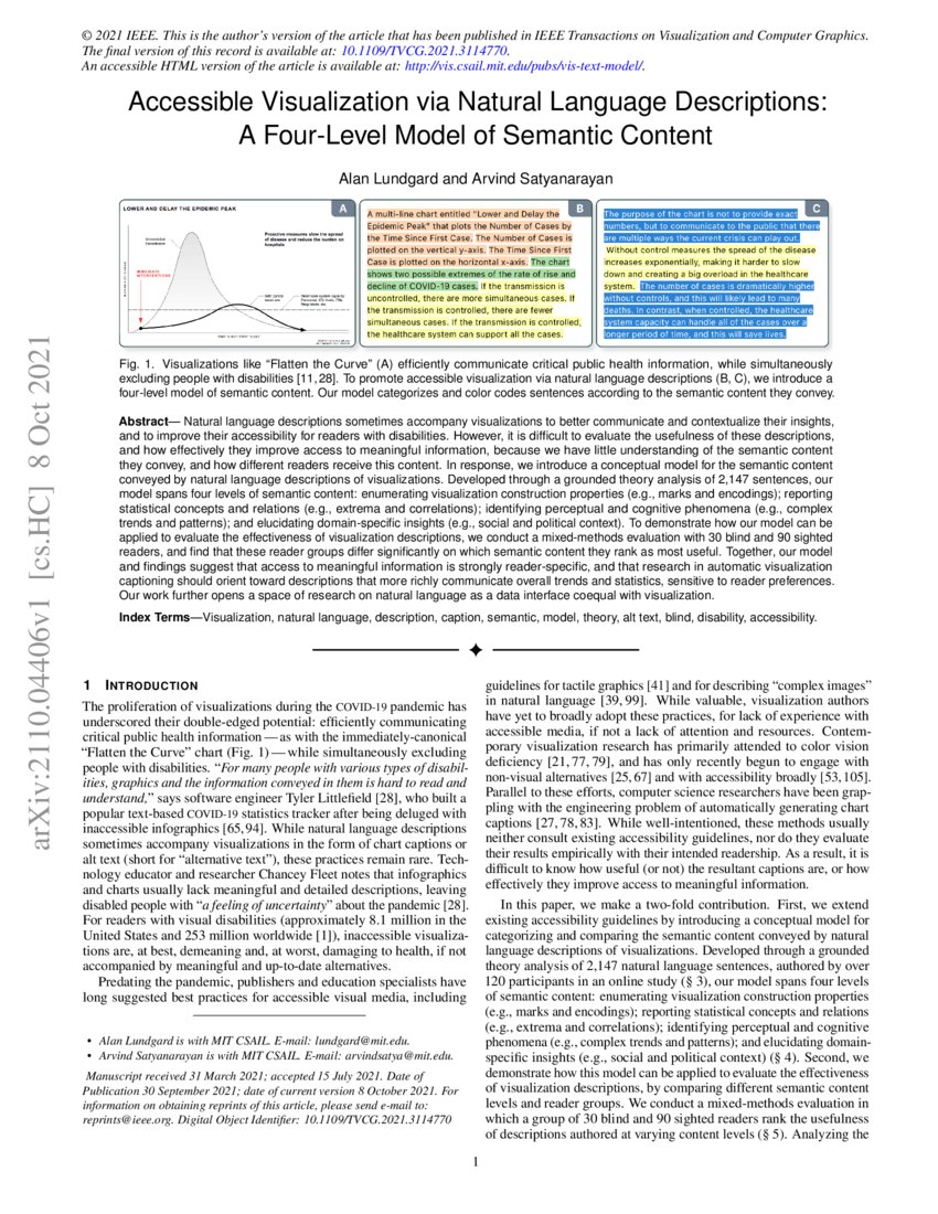 Accessible Visualization via Natural Language Descriptions: A Four ...