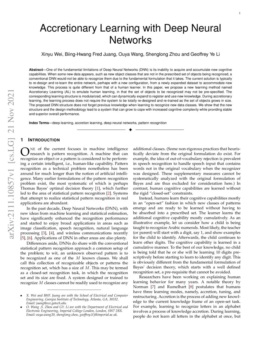 Accretionary Learning with Deep Neural Networks | DeepAI