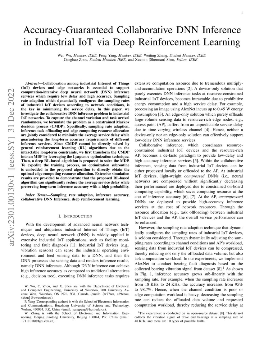 Accuracy-Guaranteed Collaborative DNN Inference in Industrial IoT via ...