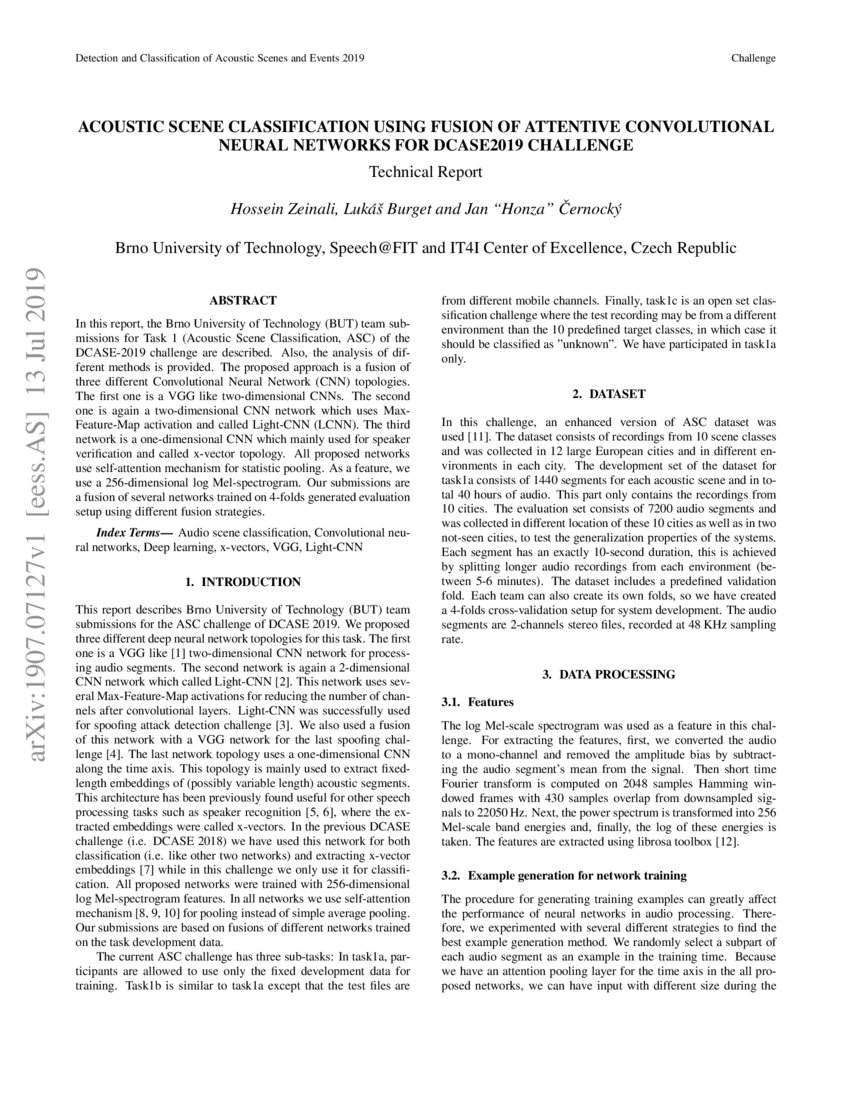 Acoustic Scene Classification Using Fusion Of Attentive Convolutional Neural Networks For