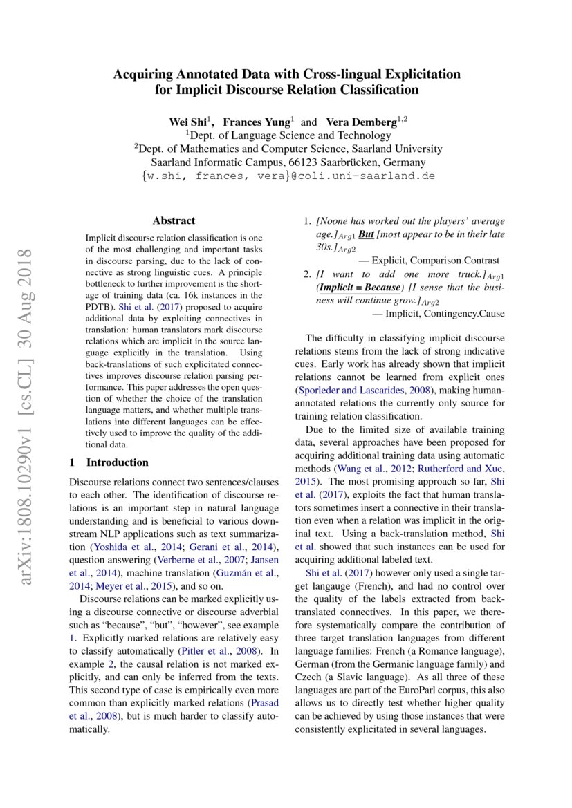 Acquiring Annotated Data With Cross Lingual Explicitation For Implicit Discourse Relation