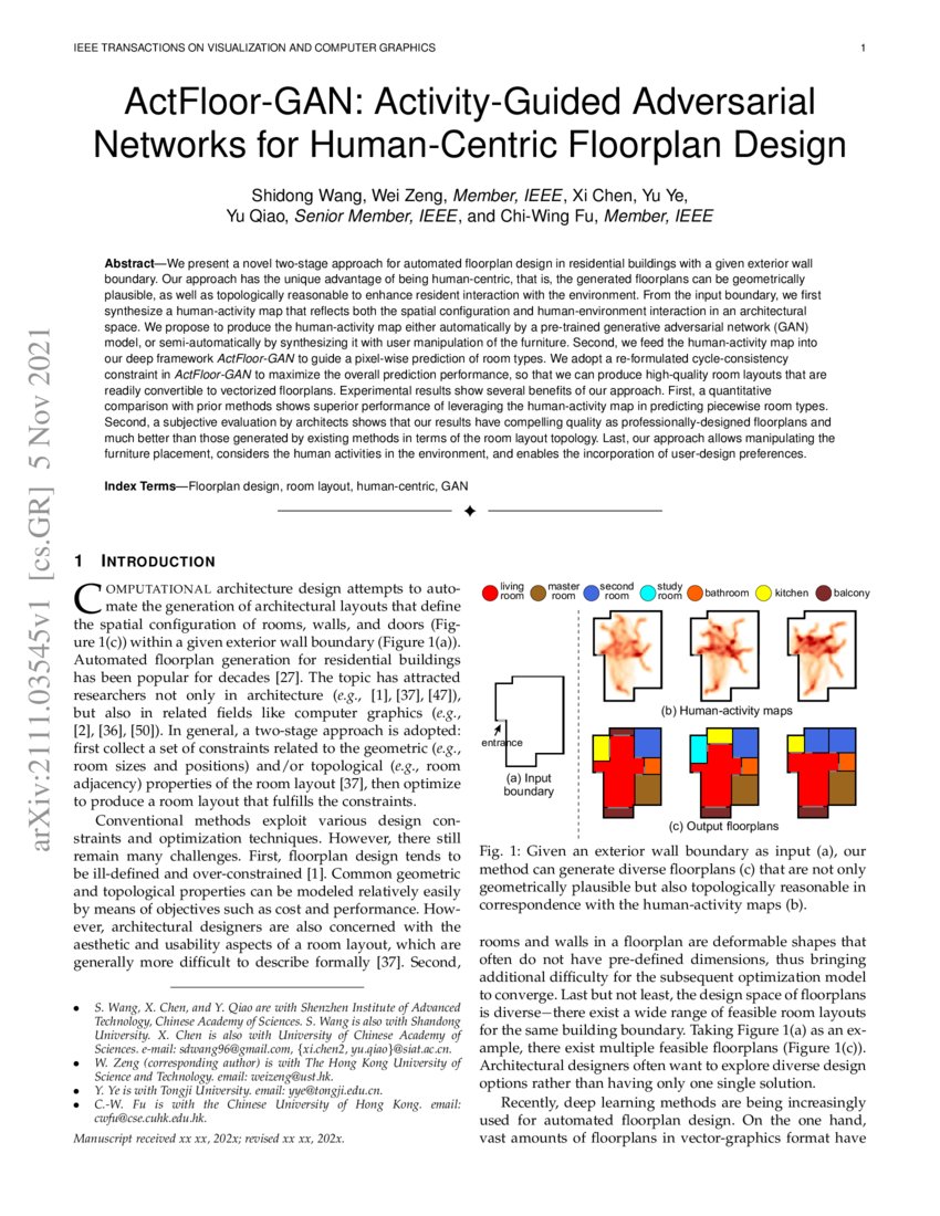 ActFloor-GAN: Activity-Guided Adversarial Networks for Human-Centric ...