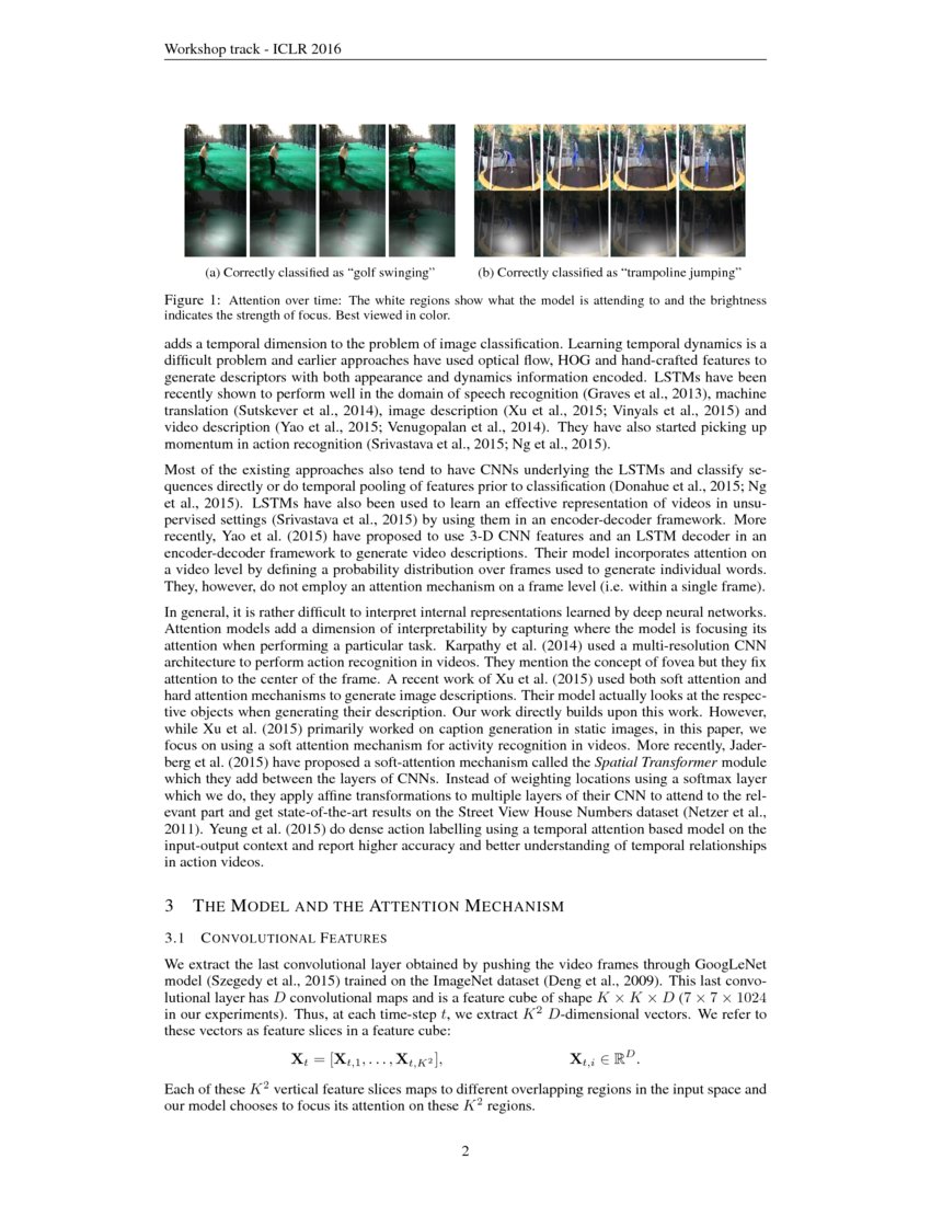 Action Recognition using Visual Attention | DeepAI
