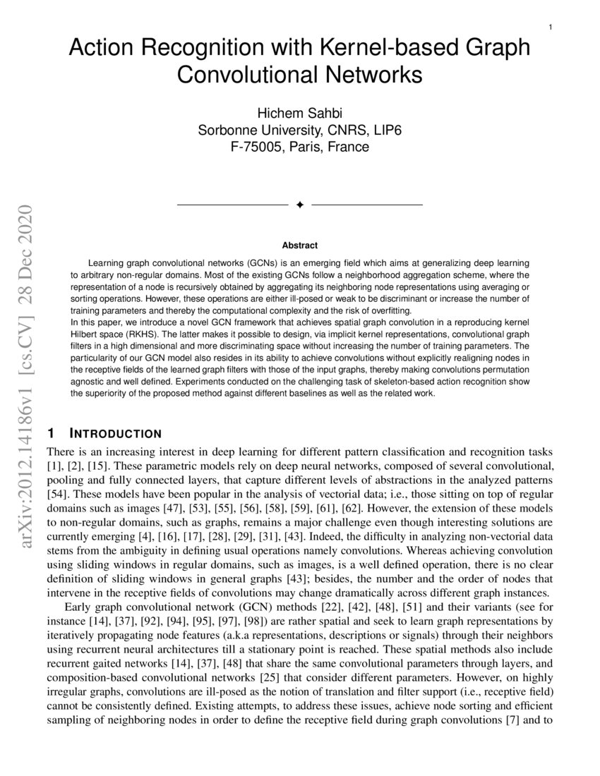 Action Recognition With Kernel Based Graph Convolutional Networks Deepai