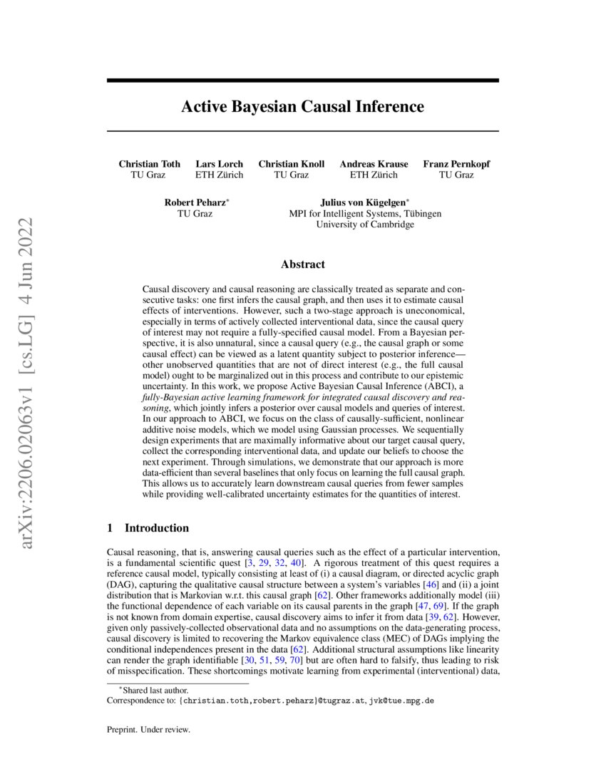 Active Bayesian Causal Inference | DeepAI Active Bayesian Causal Inference | DeepAI