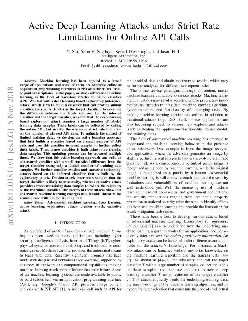 Active Deep Learning Attacks under Strict Rate Limitations for Online ...