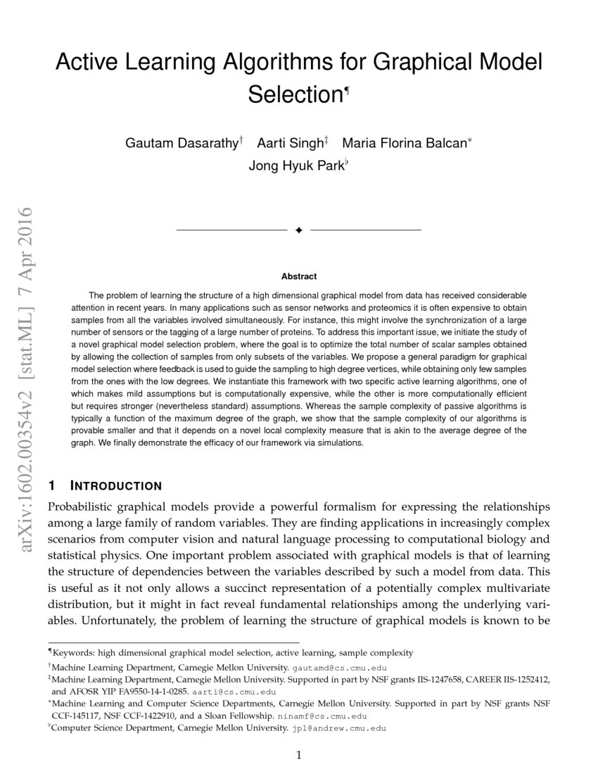 Active Learning Algorithms For Graphical Model Selection Deepai 