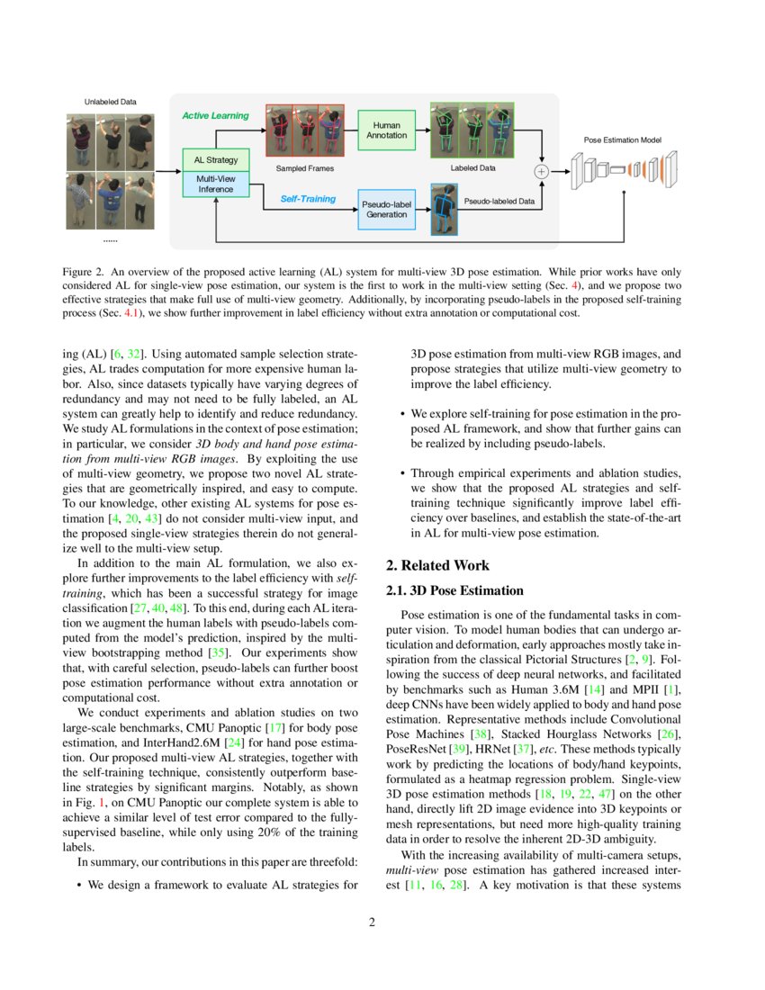 Active Learning with Pseudo-Labels for Multi-View 3D Pose Estimation | DeepAI