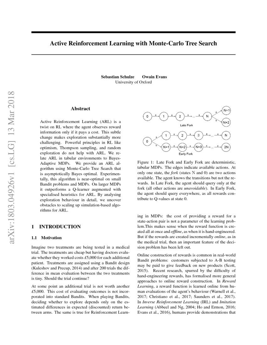 Active Reinforcement Learning with Monte-Carlo Tree Search | DeepAI