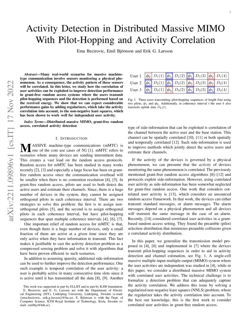 Activity Detection In Distributed Massive Mimo With Pilot Hopping And