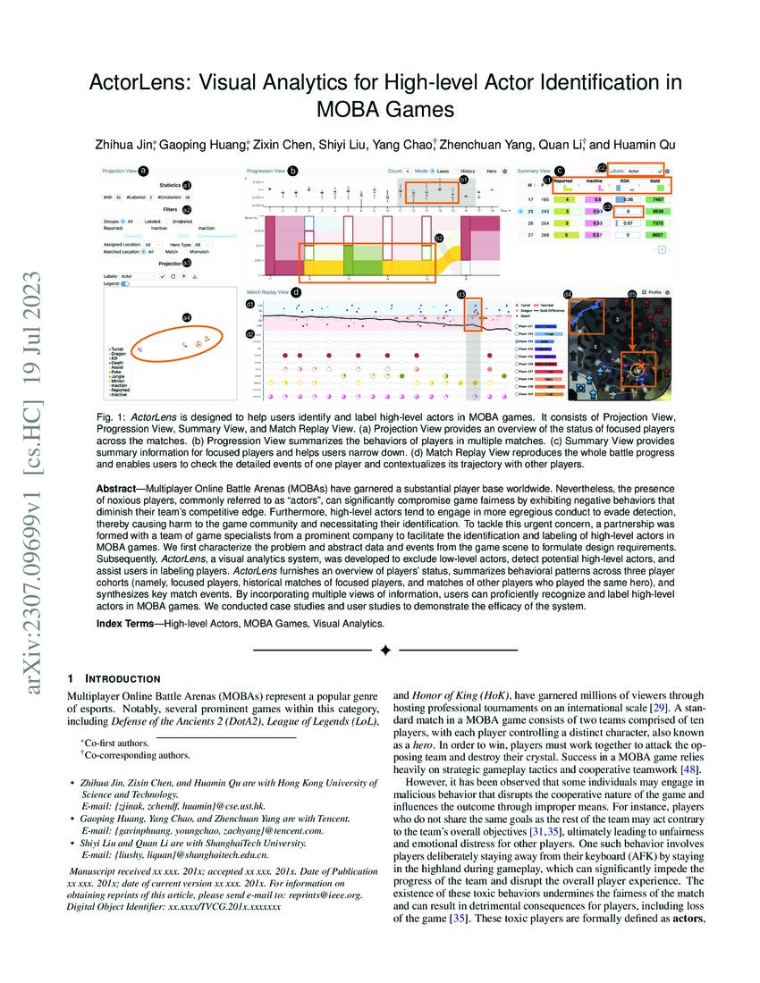 ActorLens: Visual Analytics for High-level Actor Identification in MOBA ...