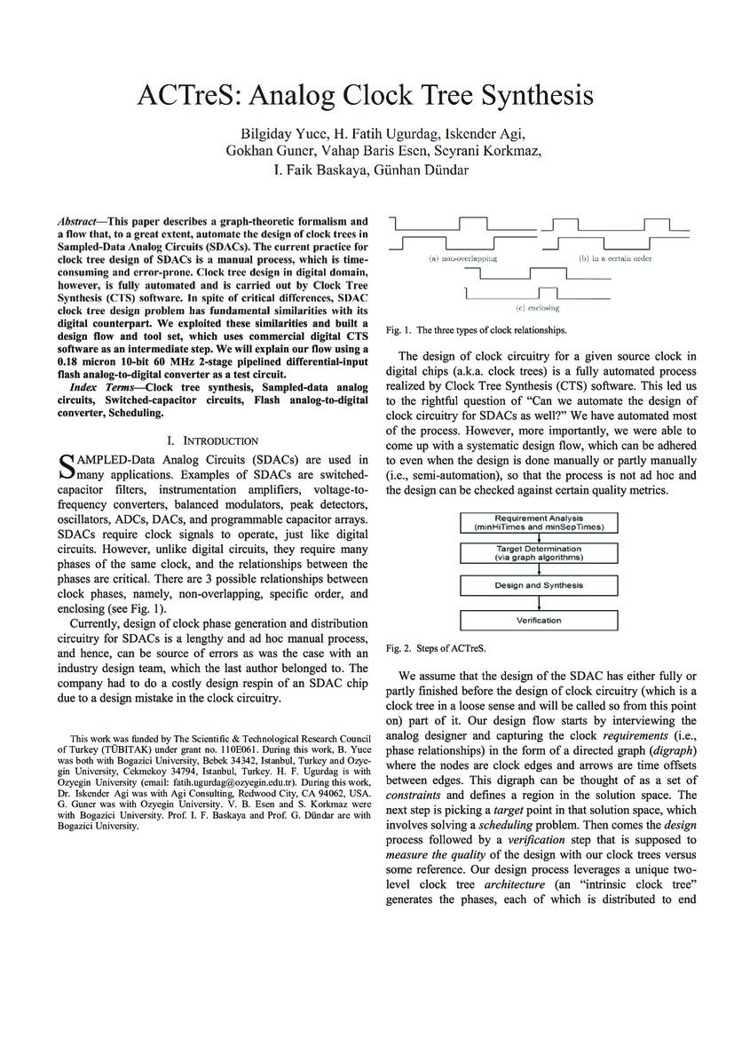 ACTreS: Analog Clock Tree Synthesis | DeepAI