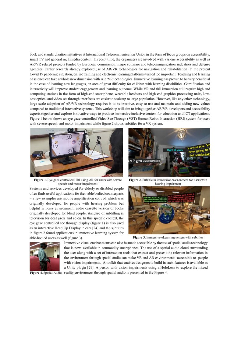 Adaptive Accessible AR/VR Systems | DeepAI