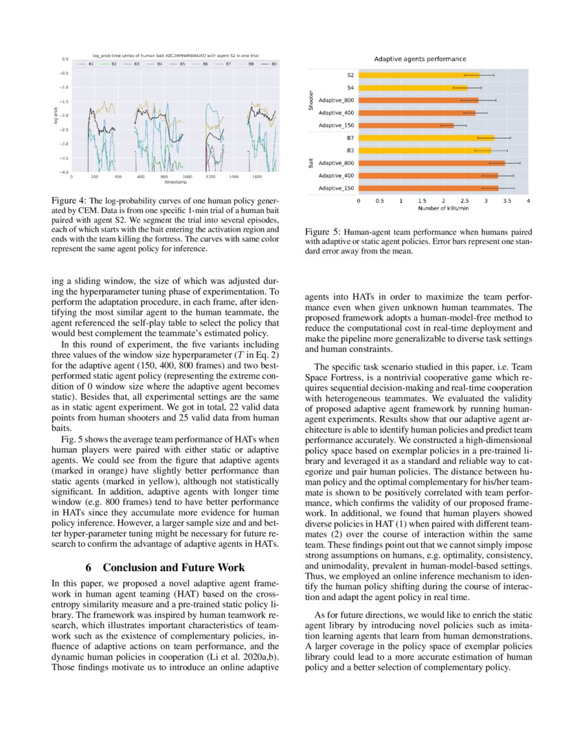 Adaptive Agent Architecture for Real-time Human-Agent Teaming | DeepAI