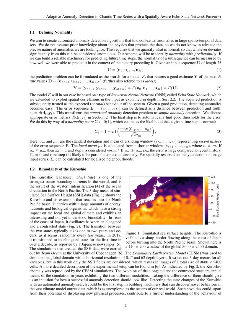 Adaptive Anomaly Detection In Chaotic Time Series With A Spatially Aware Echo State Network Deepai