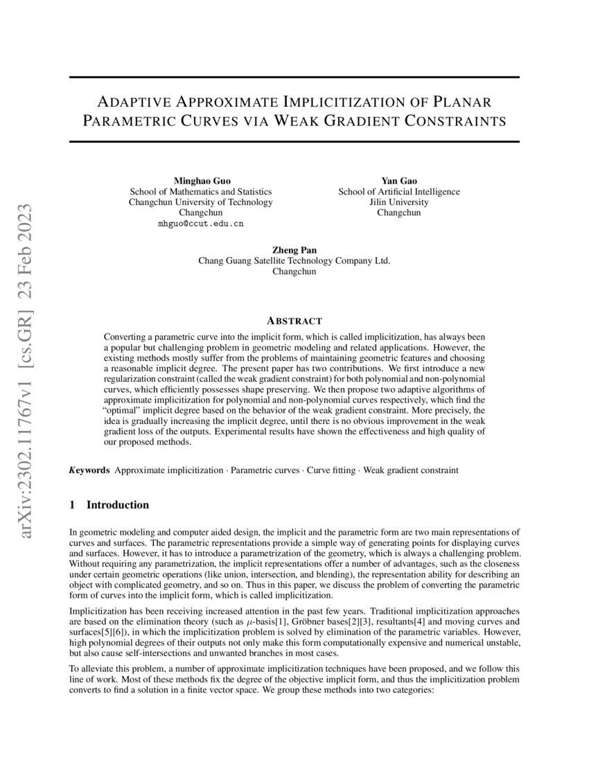 Adaptive Approximate Implicitization Of Planar Parametric Curves Via Weak Gradient Constraints 