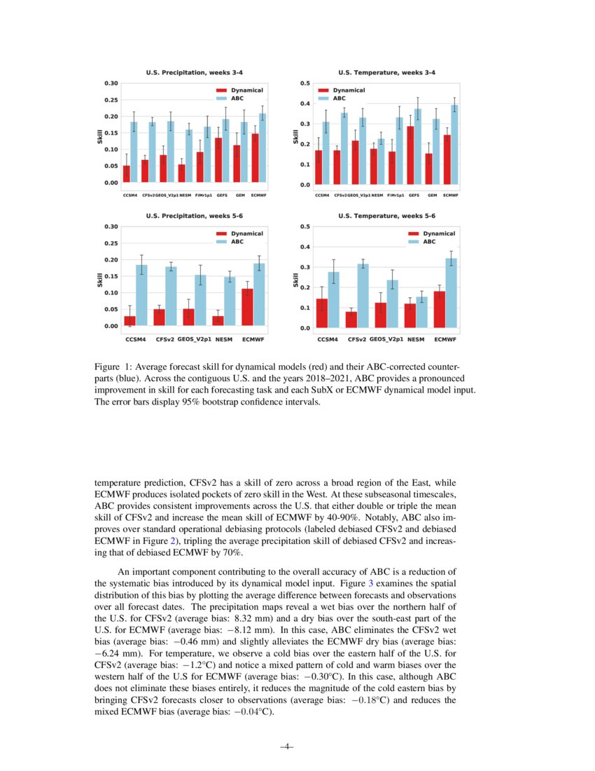 Adaptive Bias Correction For Improved Subseasonal Forecasting Deepai