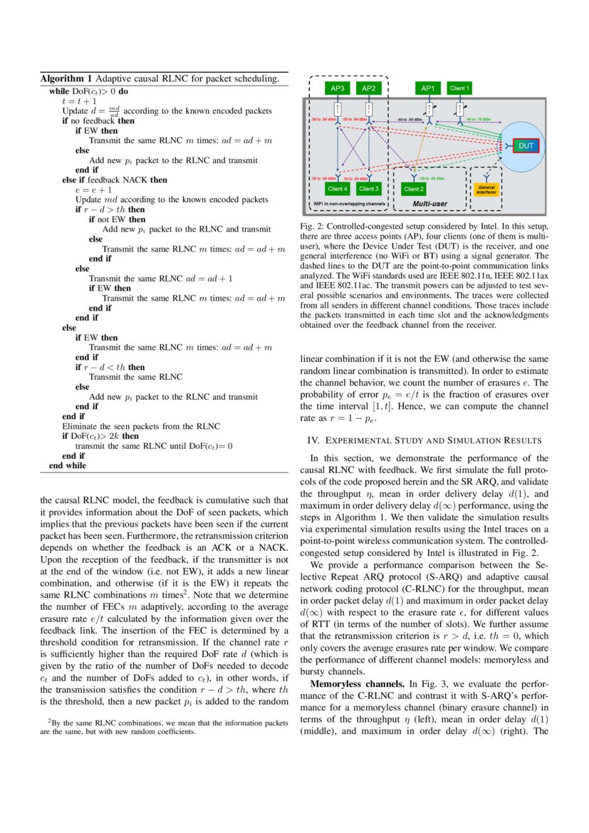 Adaptive Causal Network Coding With Feedback For Delay And Throughput Guarantees Deepai
