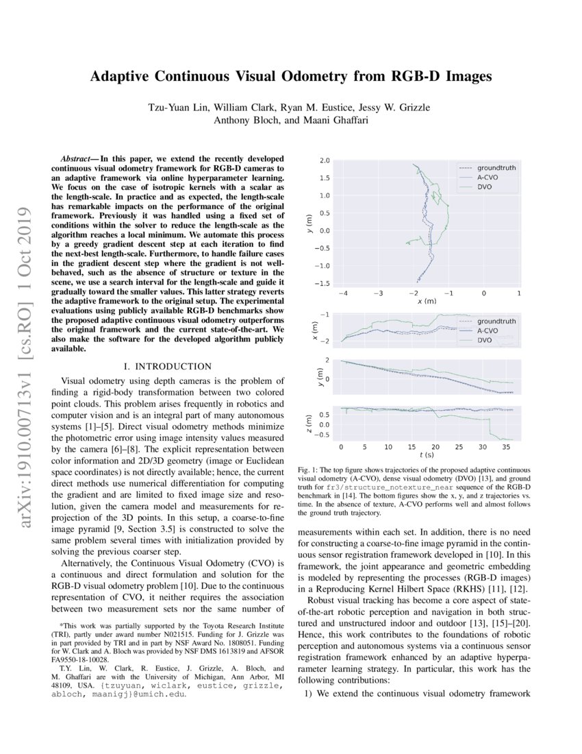 Adaptive Continuous Visual Odometry from RGB-D Images | DeepAI