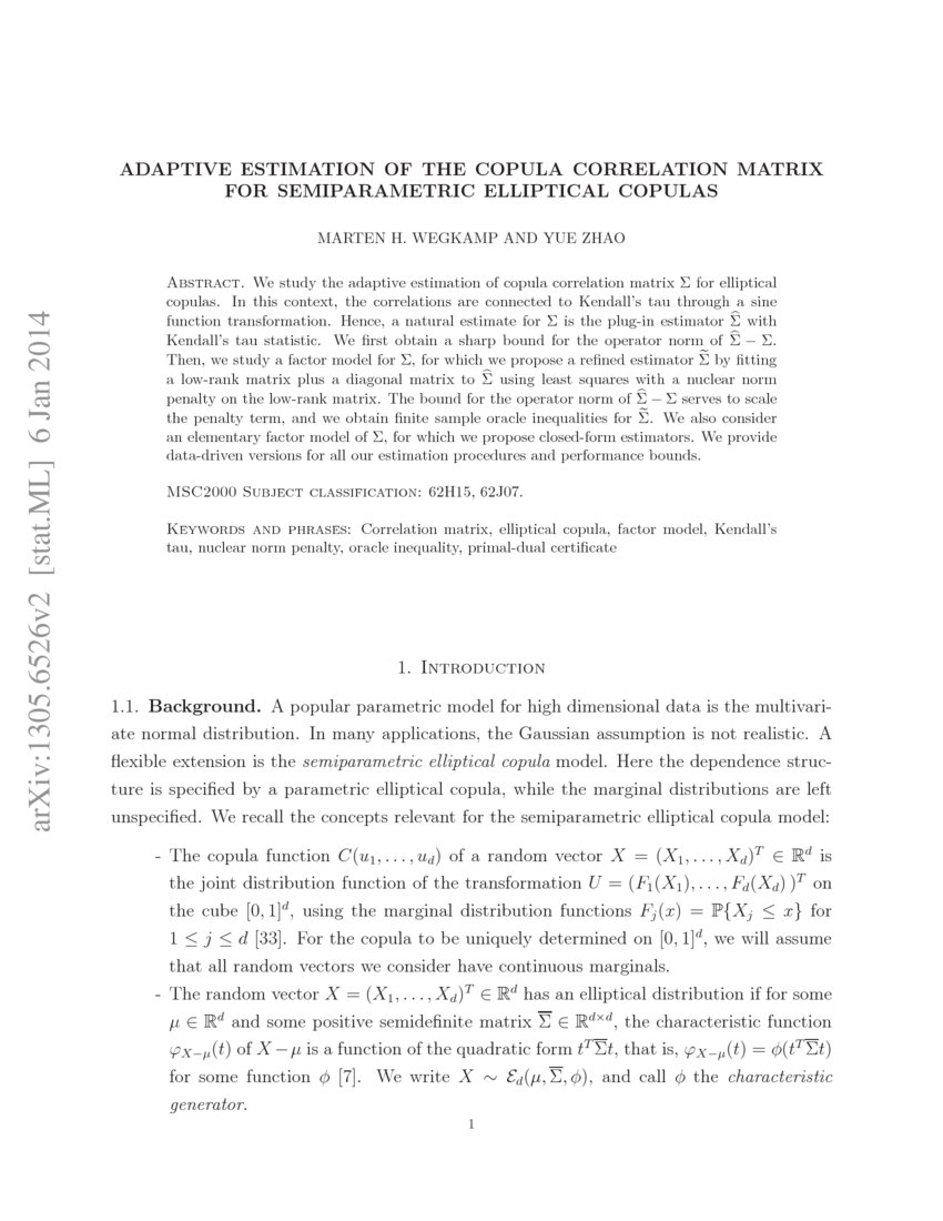 Adaptive Estimation Of The Copula Correlation Matrix For Semiparametric