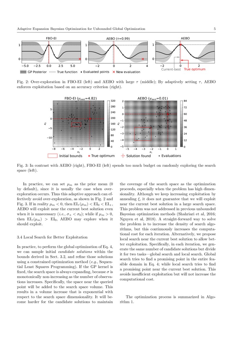 Adaptive Expansion Bayesian Optimization for Unbounded Global ... Adaptive Expansion Bayesian Optimization for Unbounded Global ...