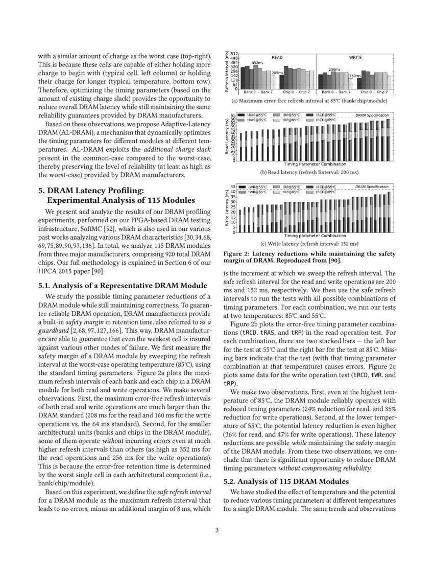 Adaptive-Latency DRAM: Reducing DRAM Latency by Exploiting Timing Margins | DeepAI