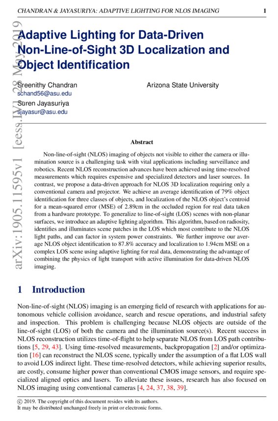 Adaptive Lighting for Data-Driven Non-Line-of-Sight 3D Localization and Object Identification ...