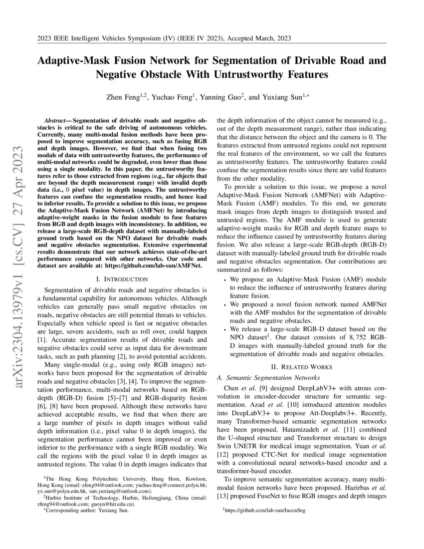 Adaptive-Mask Fusion Network for Segmentation of Drivable Road and ...