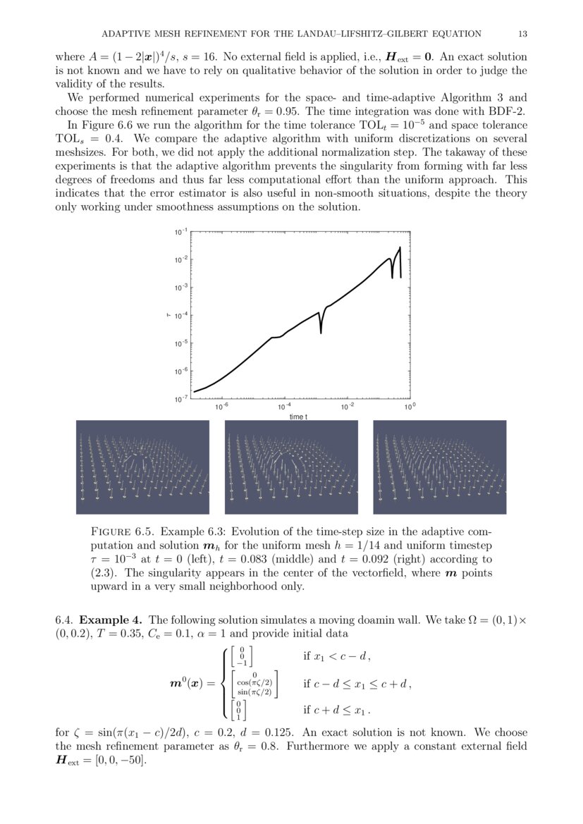 Adaptive mesh refinement for the Landau-Lifshitz-Gilbert equation | DeepAI