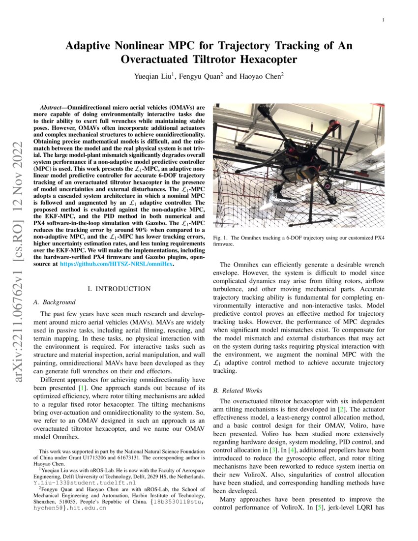 Adaptive Nonlinear Mpc For Trajectory Tracking Of An Overactuated