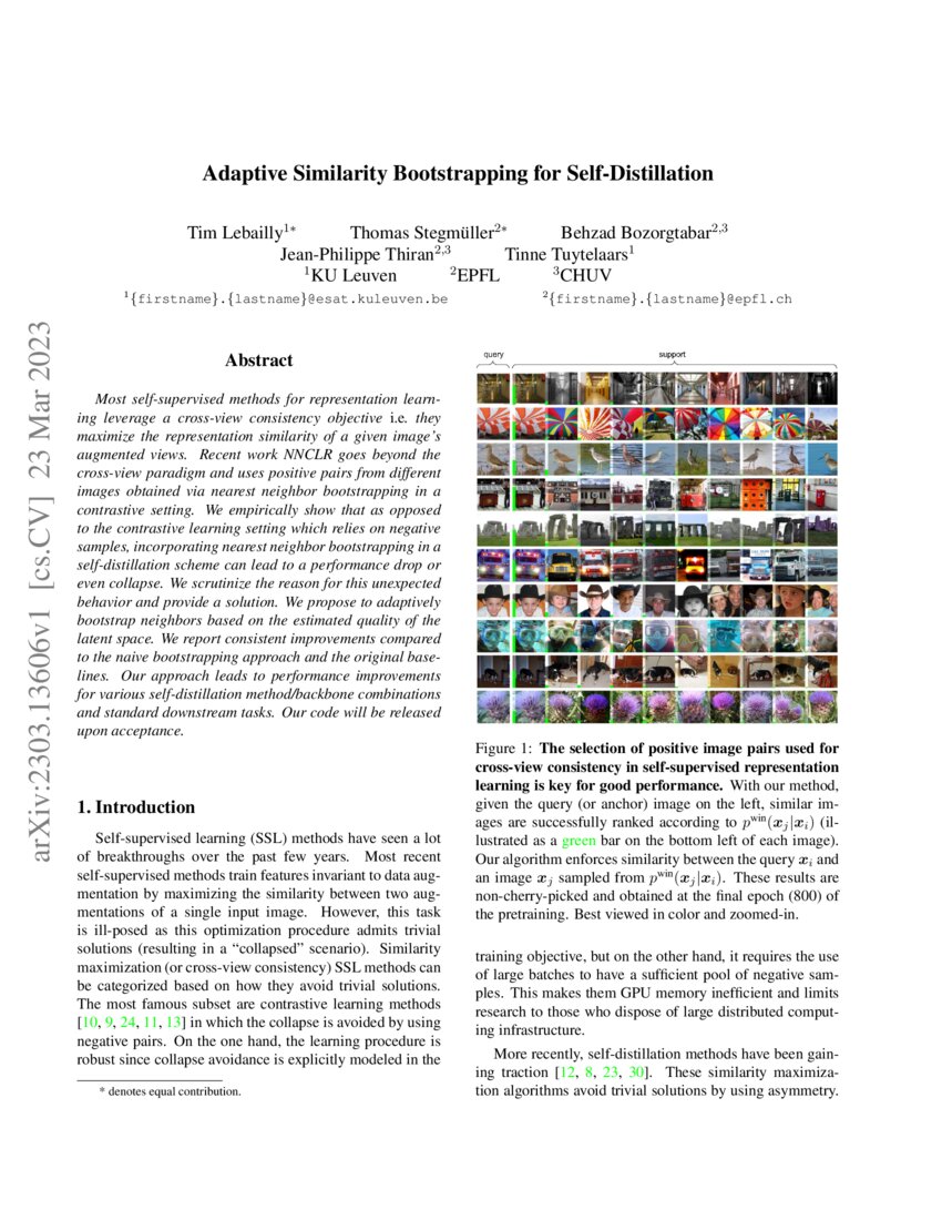 Adaptive Similarity Bootstrapping for Self-Distillation | DeepAI Adaptive Similarity Bootstrapping for Self-Distillation | DeepAI