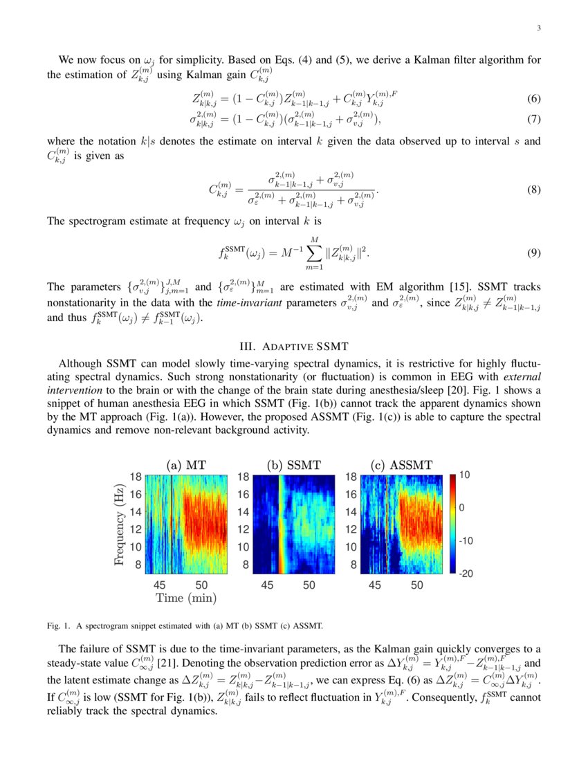 Adaptive State-Space Multitaper Spectral Estimation | DeepAI