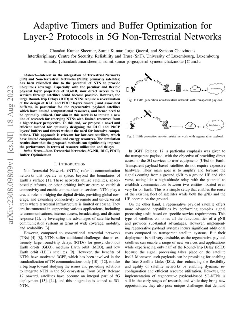 Adaptive Timers And Buffer Optimization For Layer 2 Protocols In 5g Non Terrestrial Networks