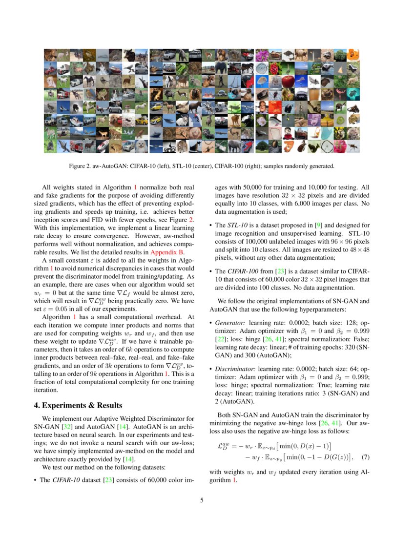 Adaptive Weighted Discriminator for Training Generative Adversarial Networks | DeepAI