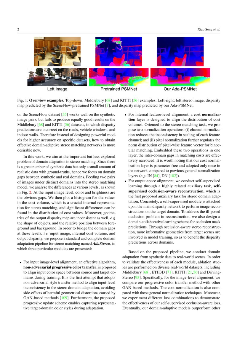 AdaStereo: An Efficient Domain-Adaptive Stereo Matching Approach | DeepAI