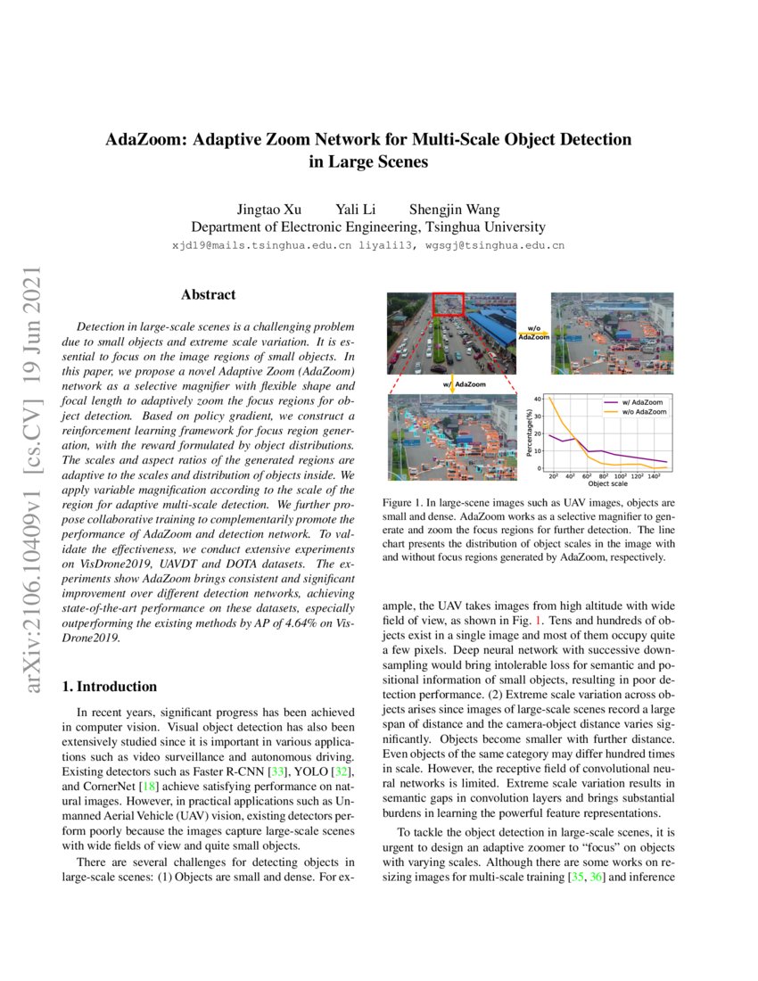 AdaZoom: Adaptive Zoom Network for Multi-Scale Object Detection in Large Scenes | DeepAI