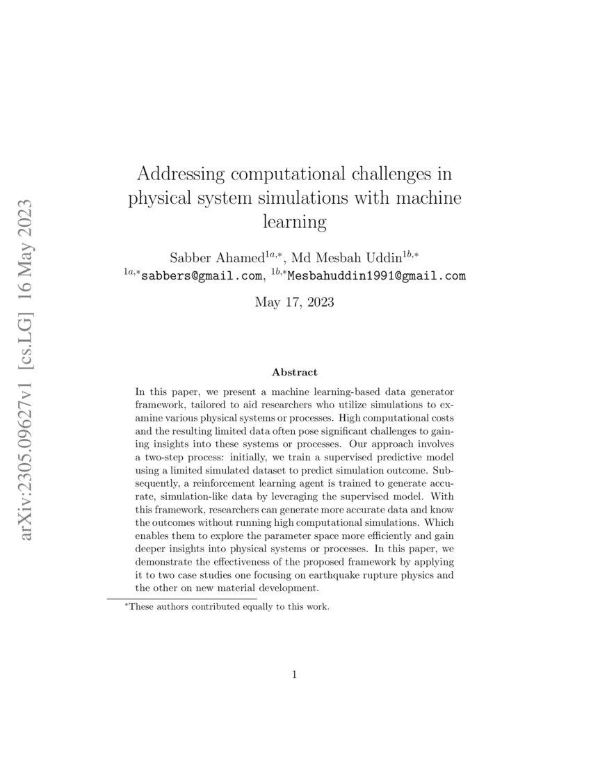 Addressing Computational Challenges In Physical System Simulations With
