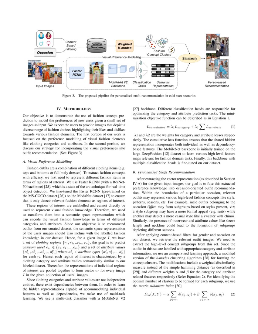 Addressing the Cold-Start Problem in Outfit Recommendation Using Visual Preference Modelling ...