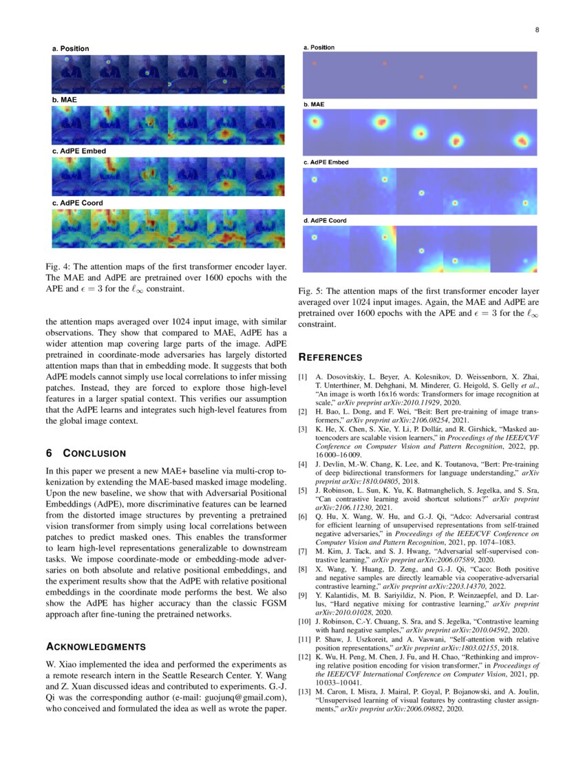 Adpe Adversarial Positional Embeddings For Pretraining Vision