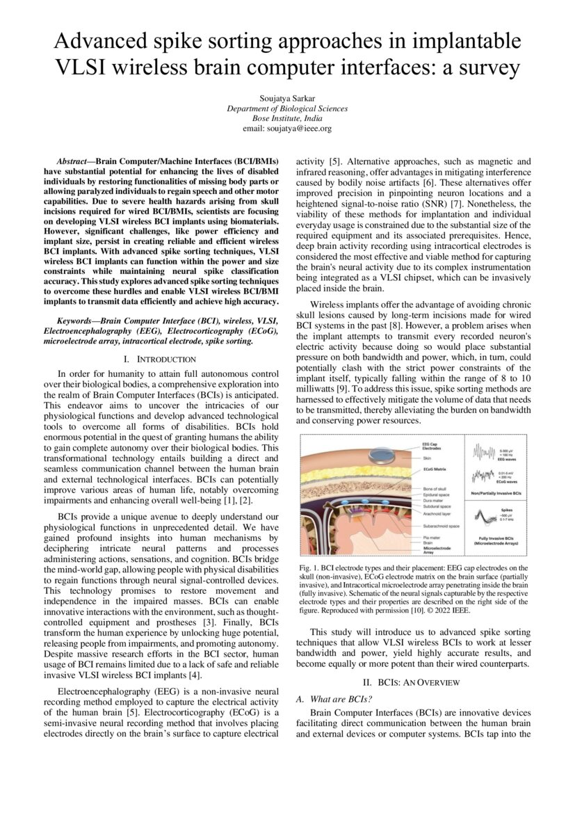 Advanced spike sorting approaches in implantable VLSI wireless brain ...