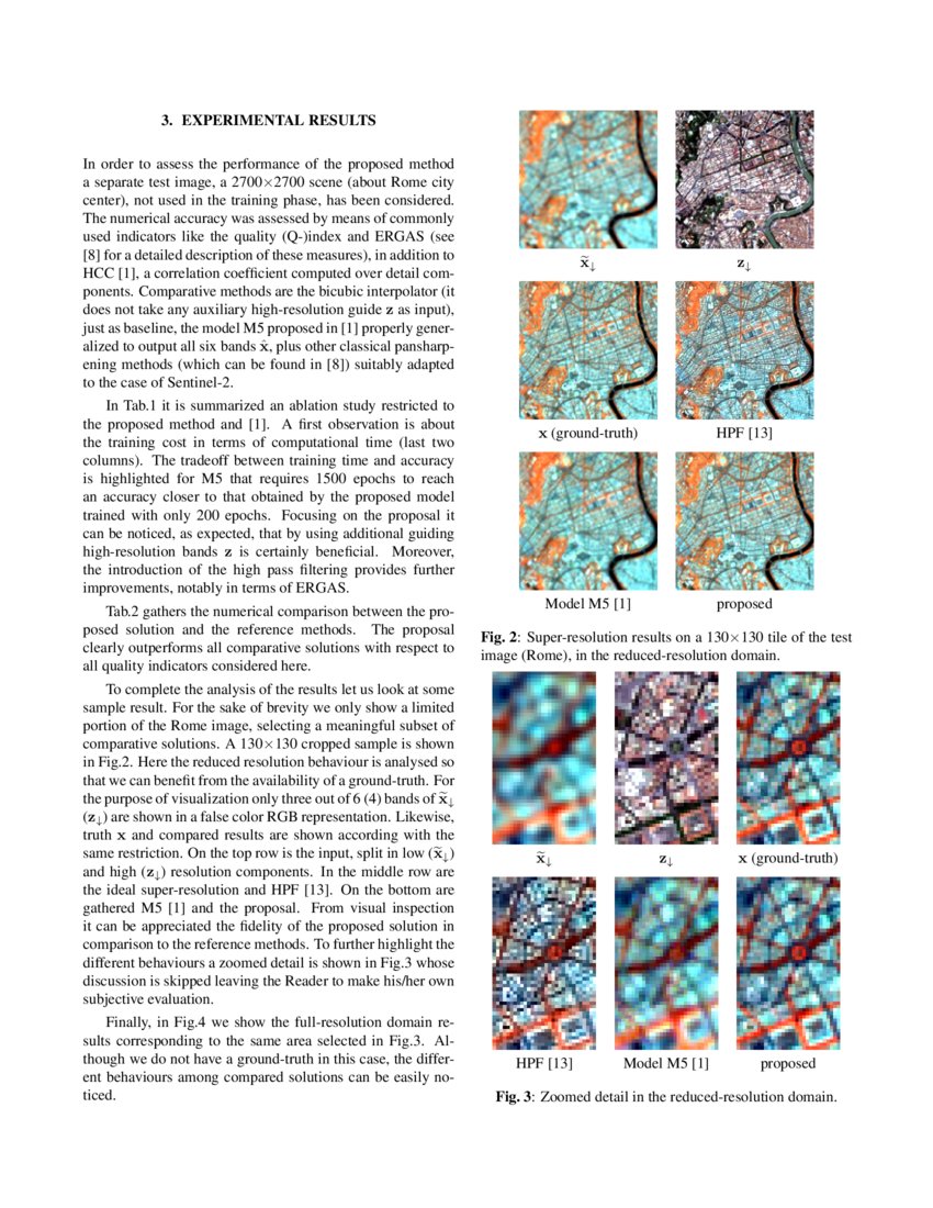 Advances on CNN-based super-resolution of Sentinel-2 images | DeepAI