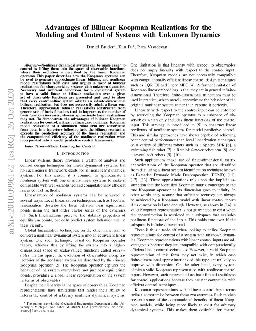 Advantages Of Bilinear Koopman Realizations For The Modeling And Control Of Systems With Unknown