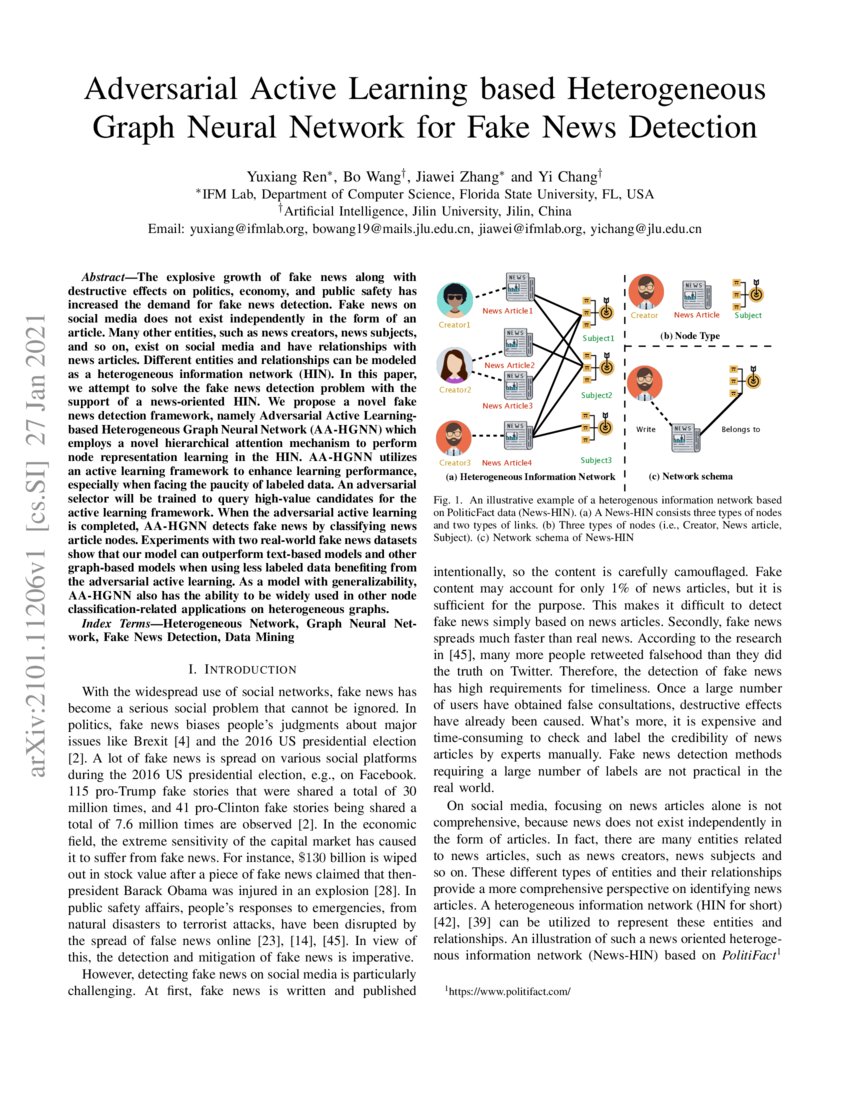 Adversarial Active Learning based Heterogeneous Graph Neural Network ... Adversarial Active Learning based Heterogeneous Graph Neural Network ...