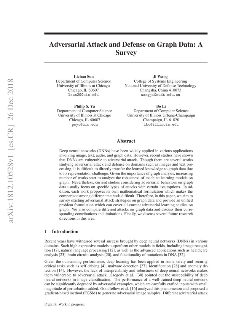 Adversarial Attack and Defense on Graph Data: A Survey | DeepAI