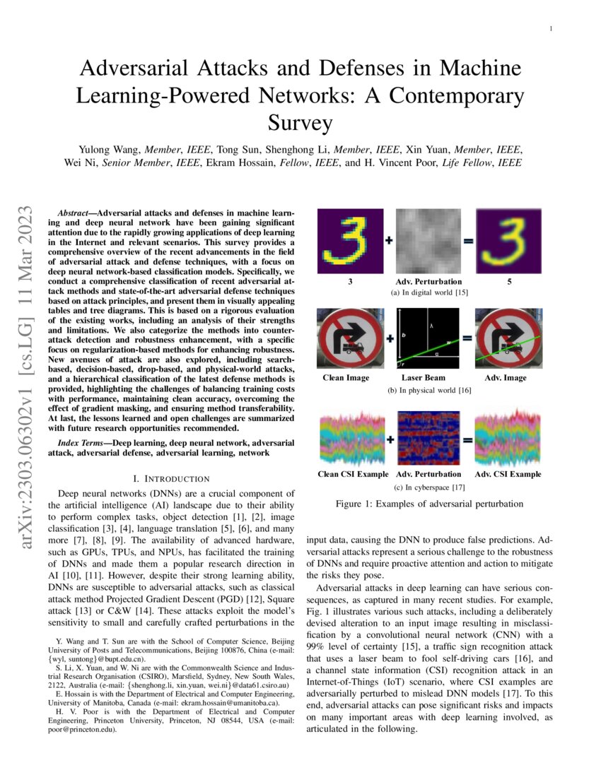 Adversarial Attacks And Defenses In Machine Learning Powered Networks A Contemporary Survey
