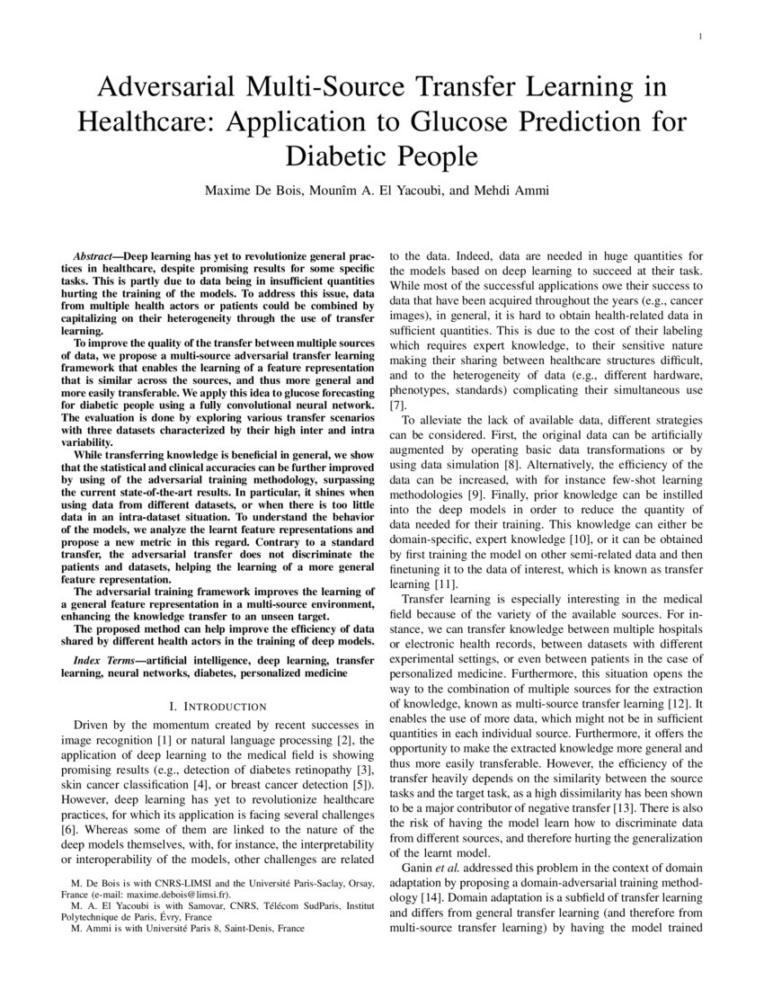 Adversarial Multi-Source Transfer Learning in Healthcare: Application ...